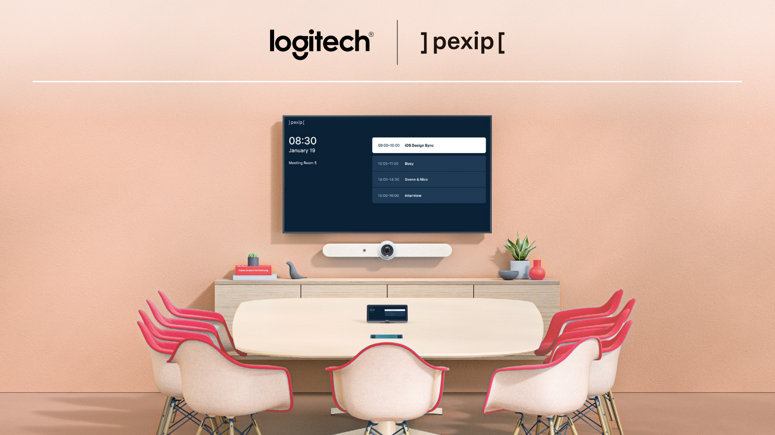 Achieve a complete meeting room set-up with Logitech and Pexip